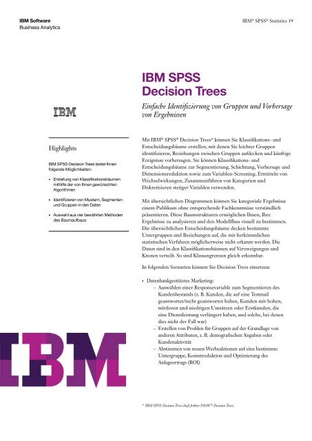 IBM SPSS Decision Trees