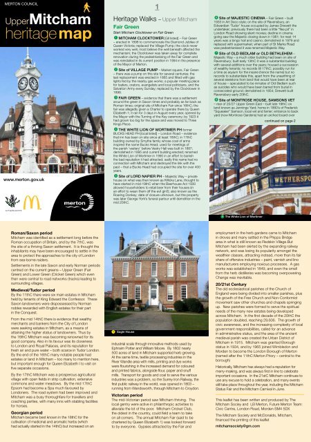 Upper Mitcham Heritage Map - Merton Council