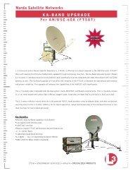 AN/TSC-179 Ground Multi-Band Terminal (GMT) SATCOM - Narda