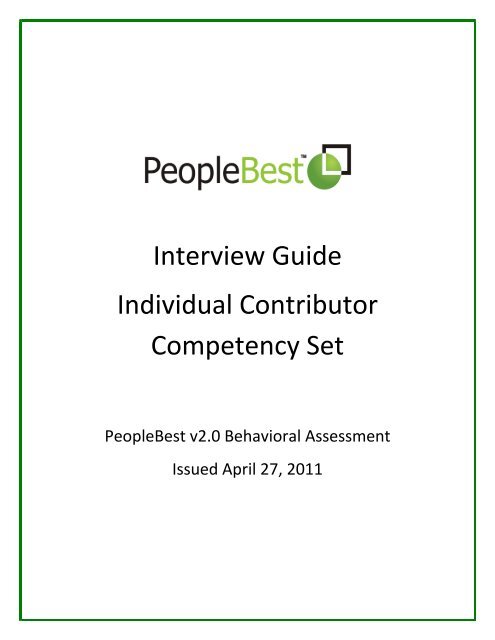 Interview Questions - Individual Contributor Set