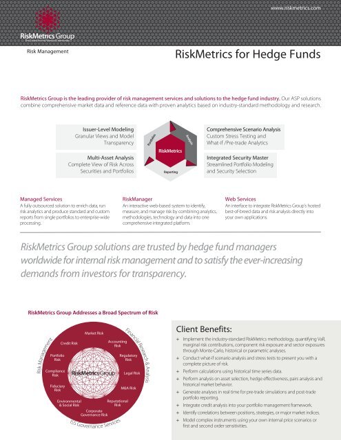 RiskMetrics for Hedge Funds - MSCI