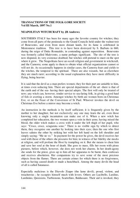 TRANSACTIONS OF THE FOLK-