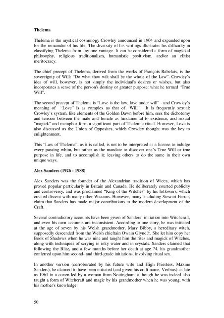 Thelema Thelema is the my