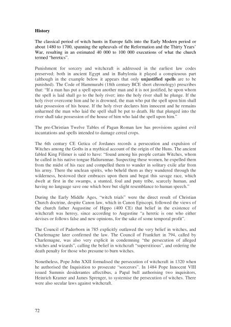 History The classical per