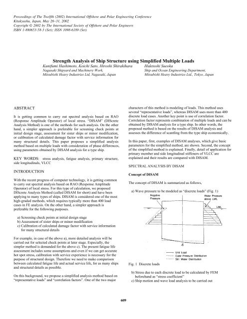 Strength Analysis of Ship Structure using Simplified Multiple Loads