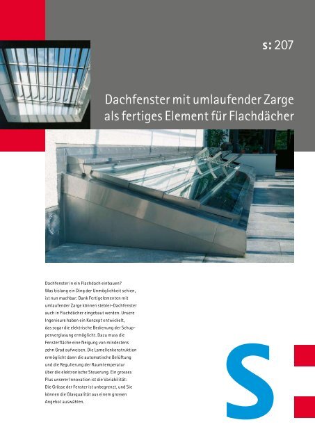 Dachfenster mit umlaufender Zarge als fertiges Element für - stebler