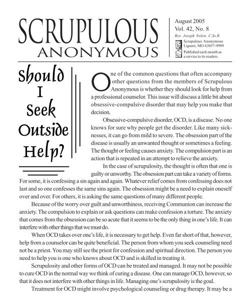 Should I Seek Outside Help - Liguori Publications