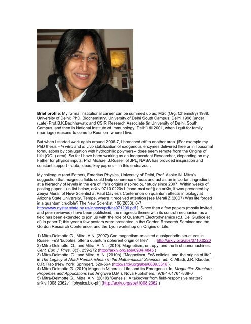 Gargi Mitra-Delmotte, France - ICMF-13