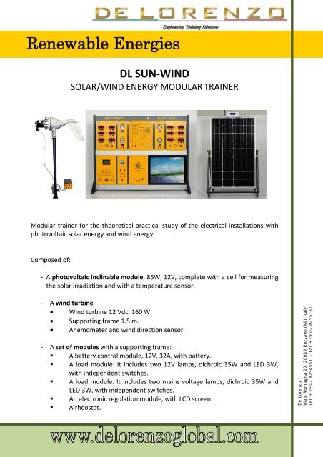 DL SUN-WIND ENG - De Lorenzo
