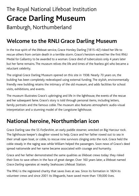 Grace Darling Museum - RNLI