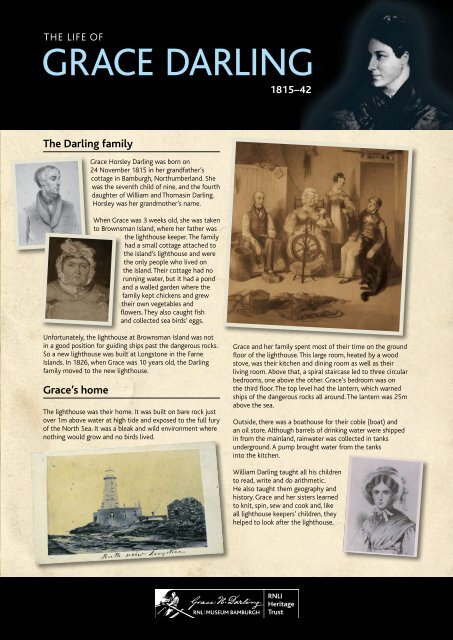 Grace Darling fact sheet - RNLI