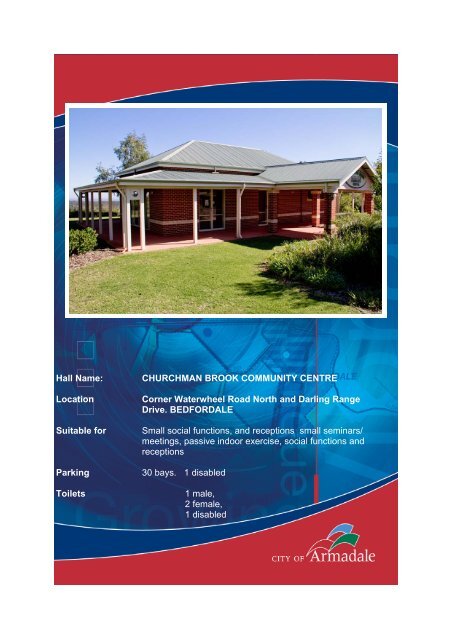 Churchman Brook Community Centre - City of Armadale