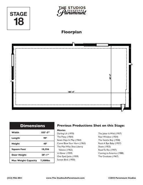 stage 18 - Paramount Studios