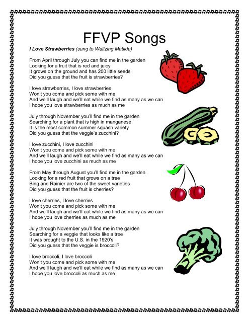 Fresh Fruits And Vegetables Program