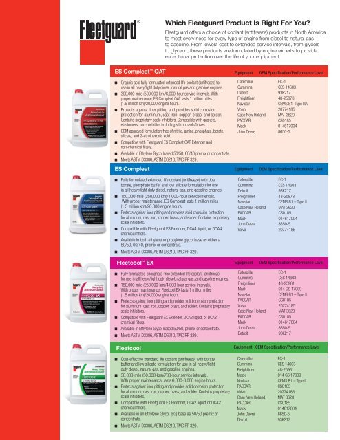 Which Fleetguard Product Is Right For You? - cumminsfiltration.com