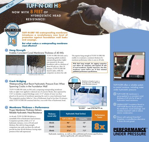 TUFF-N-DRI H8 Sell/Spec Sheet - Tremco Barrier Solutions