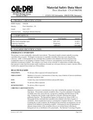 Material Safety Data Sheet - Oil-Dri