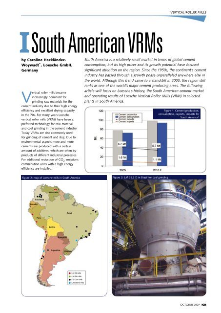 Vertical roller mills south american vrms - Loesche India