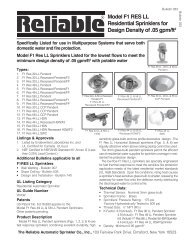 Models B & BX Deluge Valves - Reliable Automatic Sprinkler Co.
