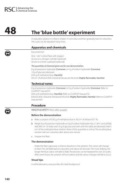 Blue Bottle Experiment