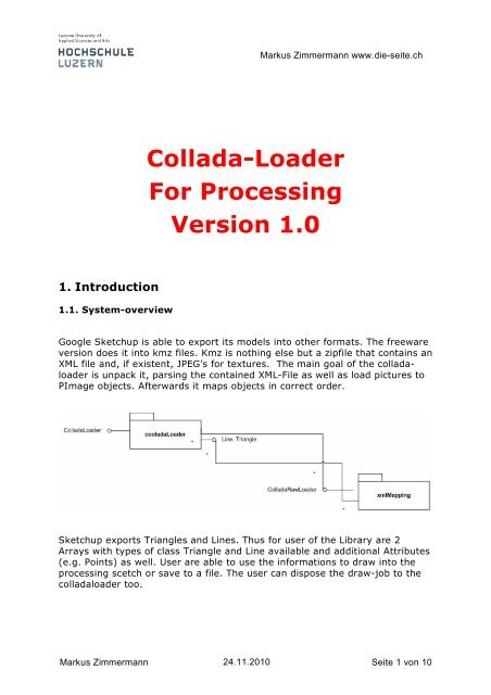 Collada-Loader For Processing Version 1.0