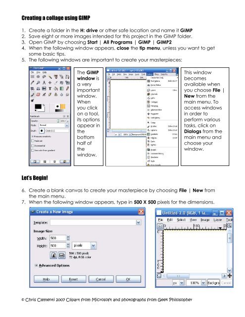 Creating a collage using GIMP Let's Begin! - Kidsnetsoft