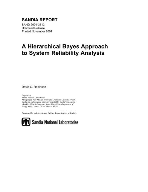 A Hierarchical Bayes Approach To System Reliability Analysis