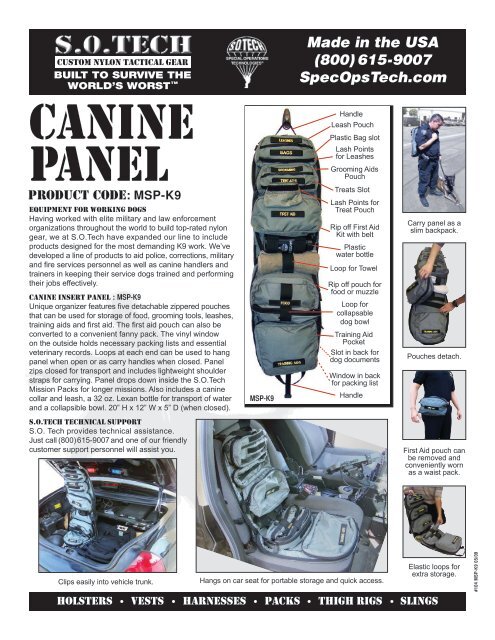 CANINE PANEL - SO TECH