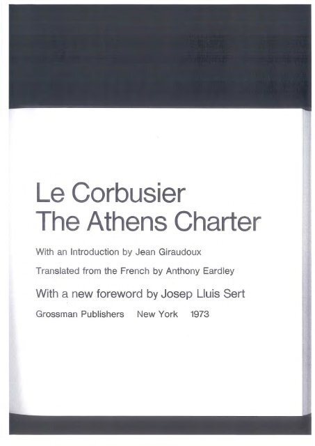 Le Corbusier The Athens Charter