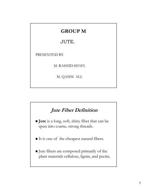 Jute Fiber Definition