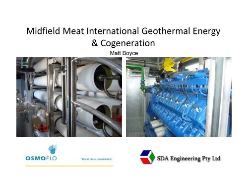 Midfield Meat International Geothermal Energy gy & Cogeneration