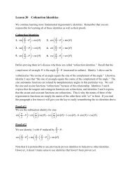 Lesson 20 Cofunction Identities—Worksheet Solutions