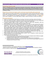 PCF capabilities - end of first placement - The College of Social Work