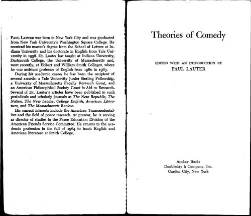 Northrop Frye- The Argument of Comedy - Facultad De Humanidades
