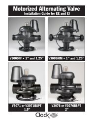 Clack WS2 No hard water bypass manual - Dime WATER