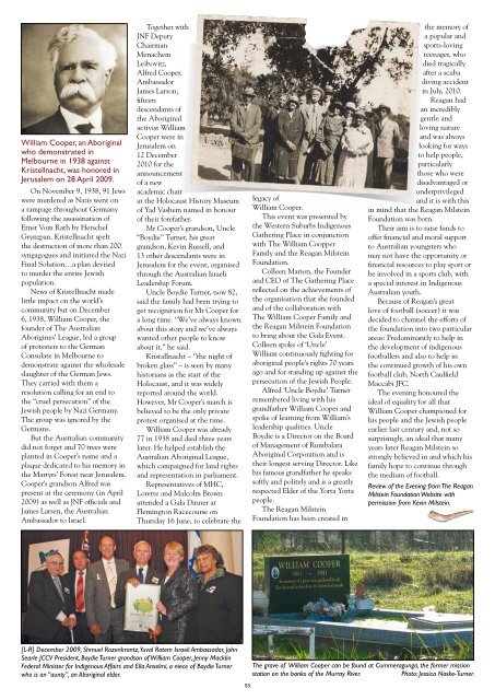 William Cooper, an Aboriginal who demonstrated in Melbourne in ...