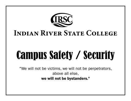Campus Safety / Security Roster - Indian River State College