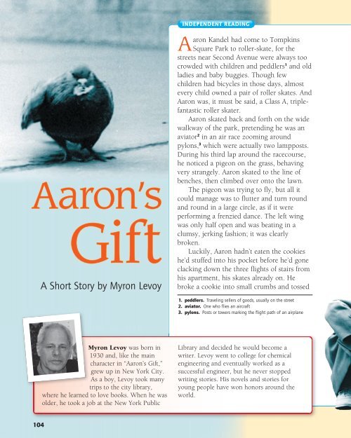 Aaron's Gift - Miss Pamela's ELA