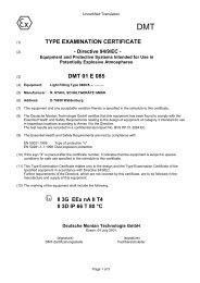 EC-Type Examination Certificate BVS 04 ATEX E 061 - R. Stahl