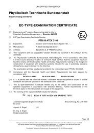 to EC-Type Examination Certificate PTB 99 ATEX 2222 - r. stahl