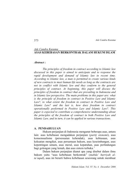373 Ade Candra Kusuma ASAS KEBEBASAN ... - UIN Suska Riau