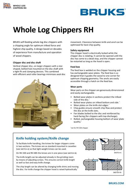 Whole Log Chippers RH - BRUKS Group