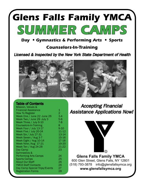 SUMMER CAMPS - Glens Falls Family YMCA