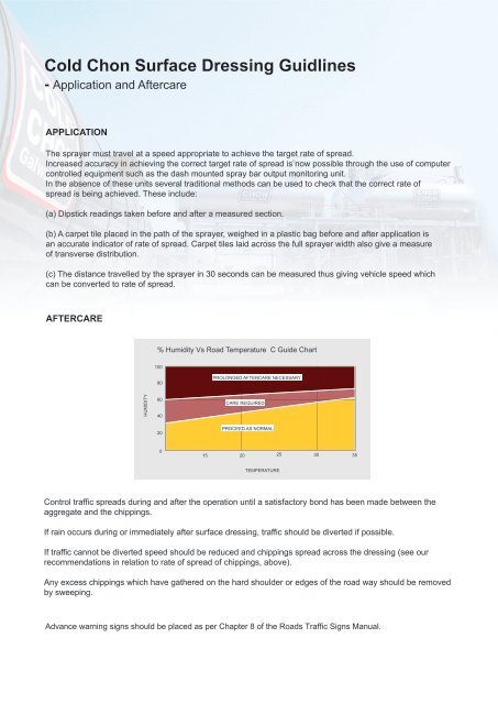 Surface Dressing Guidelines - Cold Chon