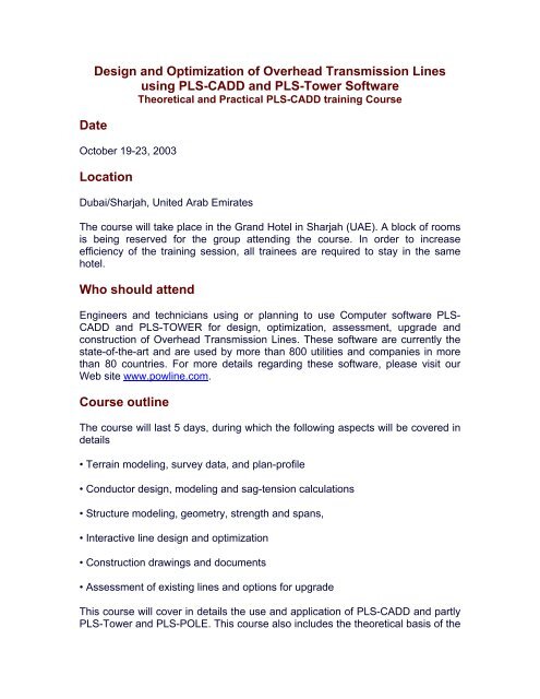 Design and Optimization of Overhead Transmission Lines using ...
