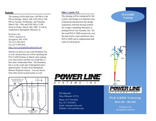 PLS-CADD Training - Power Line Systems