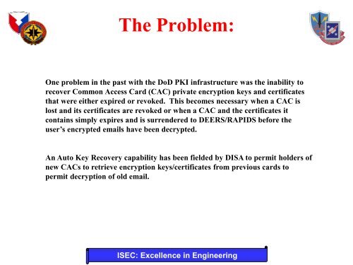 The Problem: One problem