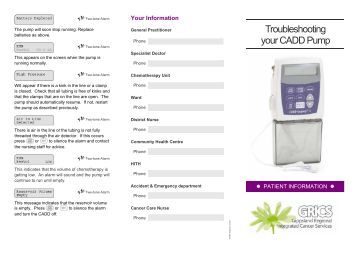 CADD Legacy (6400) Patient Information