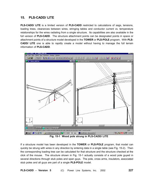 15. PLS-CADD/ LITE - Power Line Systems