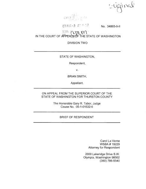 Appellant's Brief - Washington State Courts